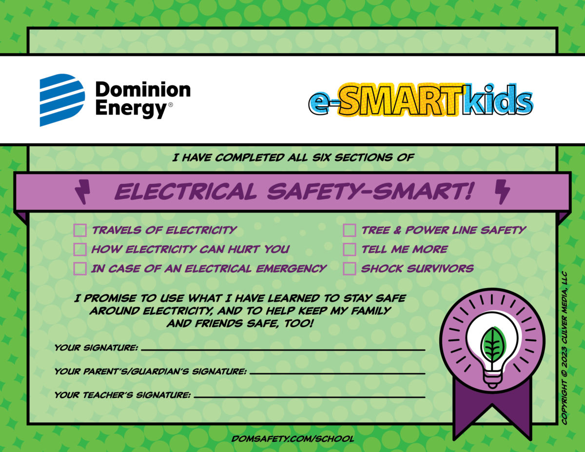 66410 Electrical Safety-SMART! – Dominion Energy e-SMARTkids